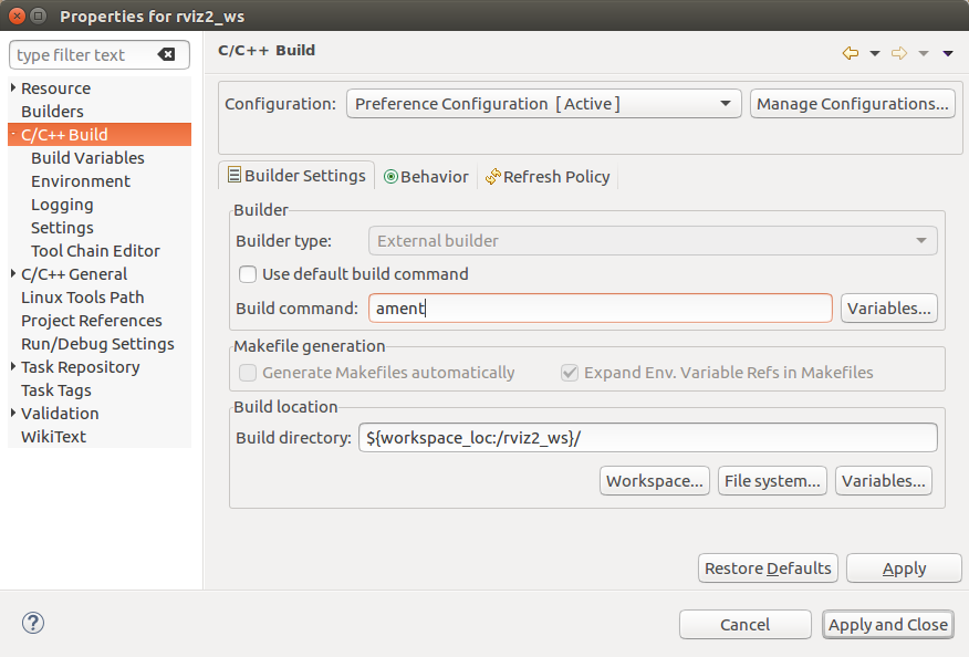 ROS2入门教程-rviz2 的 Eclipse Oxygen - 创客智造